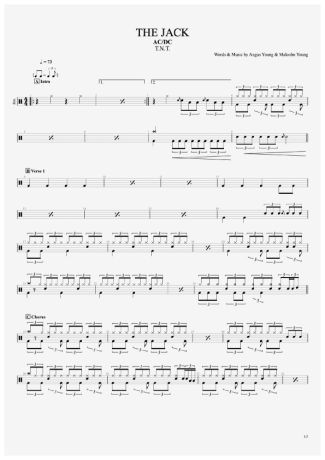The Jack - AC/DC - Drum Sheet Music - AriaMus.com – DrumSetSheetMusic