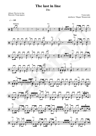 The Last in Line - Dio - Drum Sheet Music - AriaMus.com – DrumSetSheetMusic