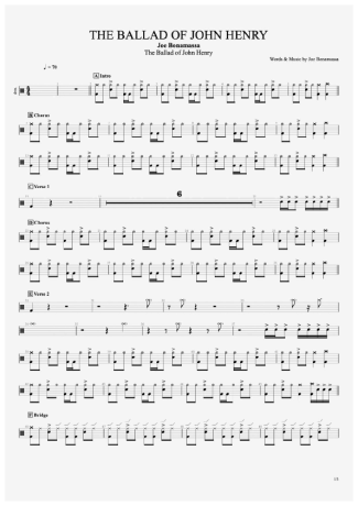 The Ballad of John Henry - Joe Bonamassa - Drum Sheet Music - AriaMus ...