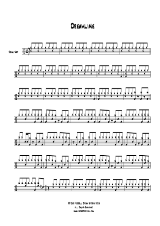 Dreamline - Rush - Drum Sheet Music - AriaMus.com – DrumSetSheetMusic