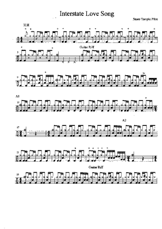 Interstate Love Song - Stone Temple Pilots - Drum Sheet Music - AriaMus.com – DrumSetSheetMusic