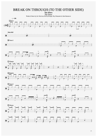 Break on Through (To the Other Side) - The Doors - Drum Sheet Music - AriaMus.com ...