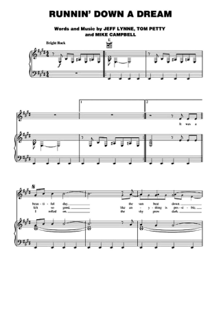 Runnin' Down a Dream - Tom Petty - Drum Sheet Music - AriaMus.com – DrumSetSheetMusic