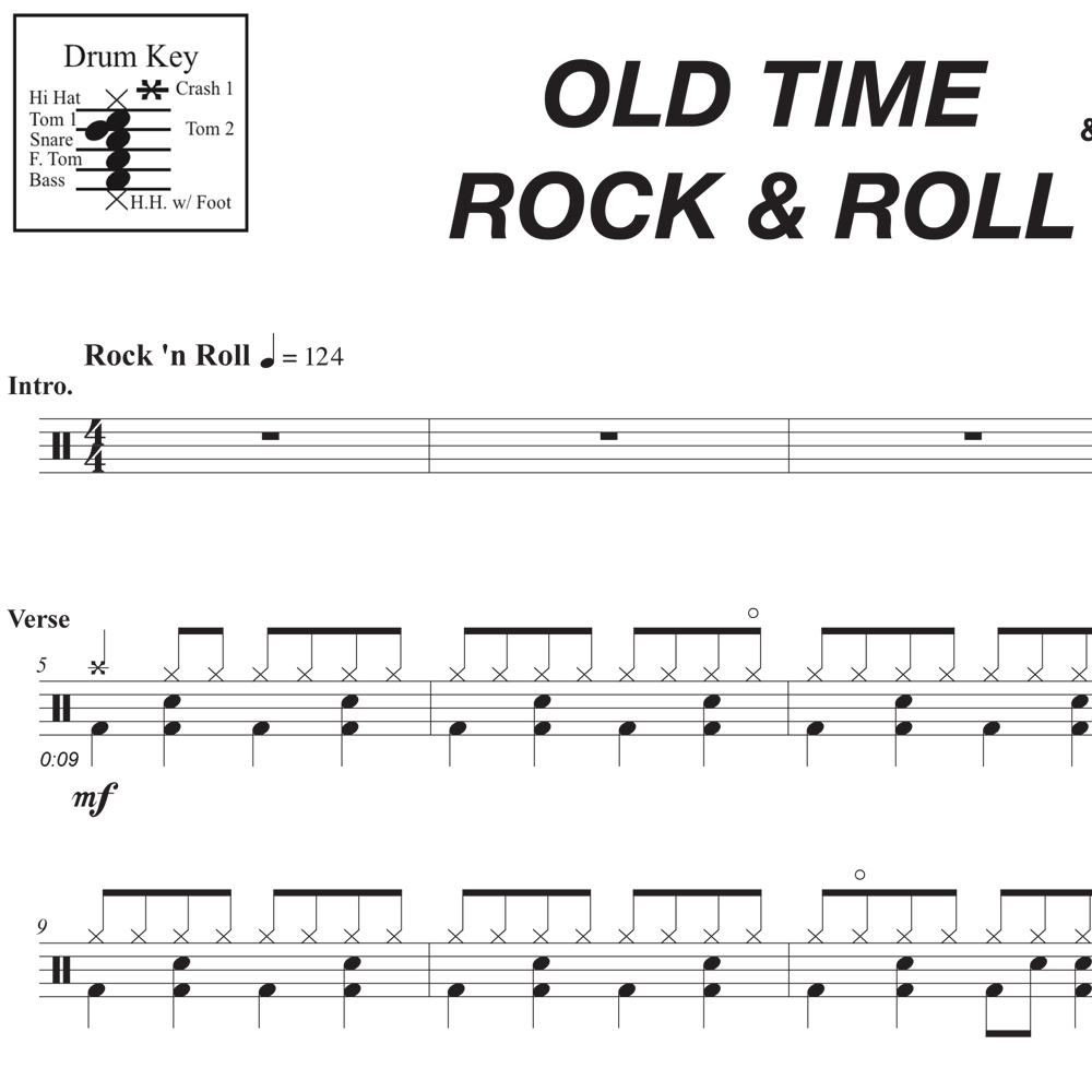 Old Time Rock & Roll - Bob Seger - Drum Sheet Music - OnlineDrummer.com ...