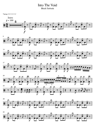 Into the Void - Black Sabbath - Drum Sheet Music - AriaMus.com – DrumSetSheetMusic