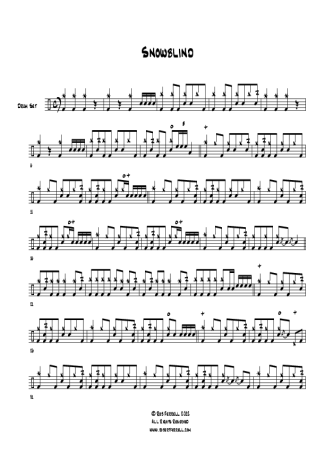 Snowblind - Black Sabbath - Drum Sheet Music - AriaMus.com ...