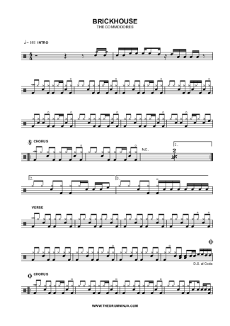 Brick House - Commodores - Drum Sheet Music - AriaMus.com ...