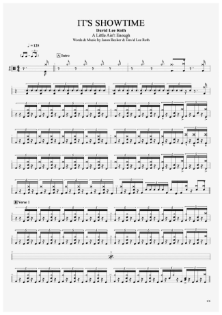 It's Showtime! - David Lee Roth - Drum Sheet Music - AriaMus.com ...