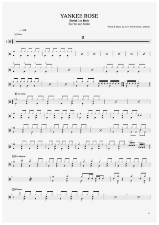 Yankee Rose - David Lee Roth - Drum Sheet Music - AriaMus.com ...