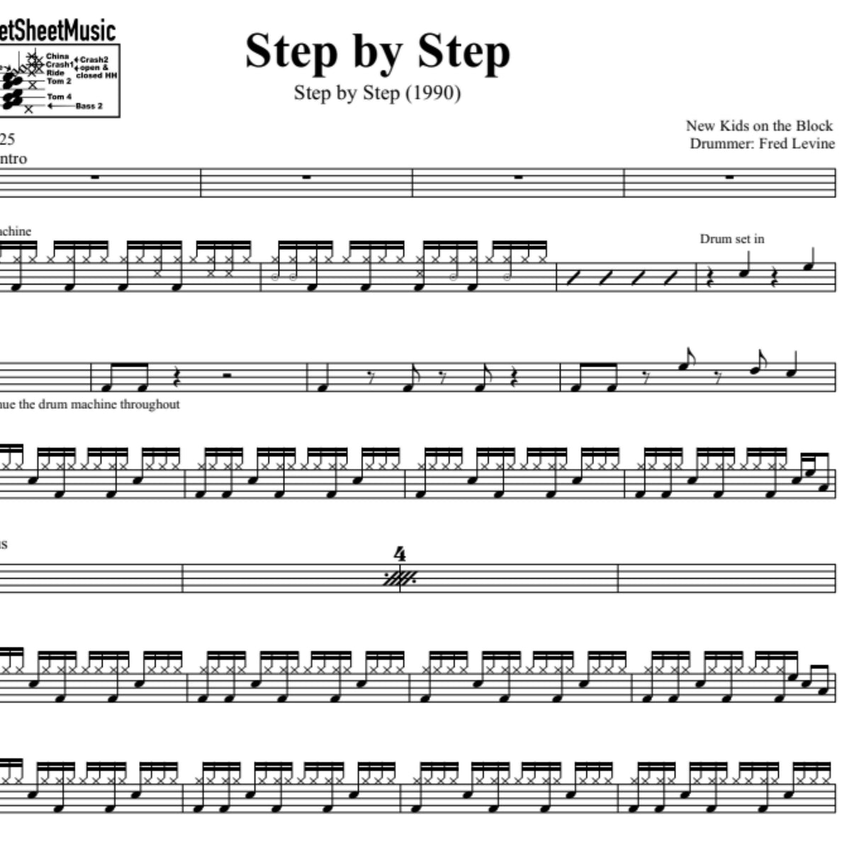 Step by Step - New Kids on the Block - Drum Sheet Music ...