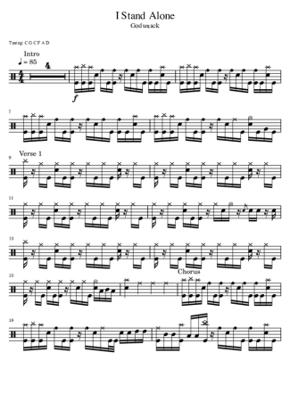 I Stand Alone - Godsmack - Drum Sheet Music - AriaMus.com ...
