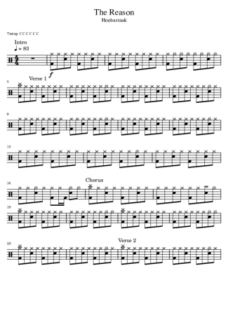 The Reason - Hoobastank - Drum Sheet Music - – DrumSetSheetMusic