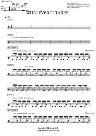 Whatever It Takes - Imagine Dragons - Drum Sheet Music - AriaMus.com ...