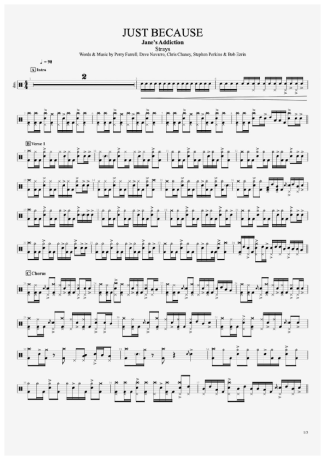 Just Because - Jane's Addiction - Drum Sheet Music - AriaMus.com ...