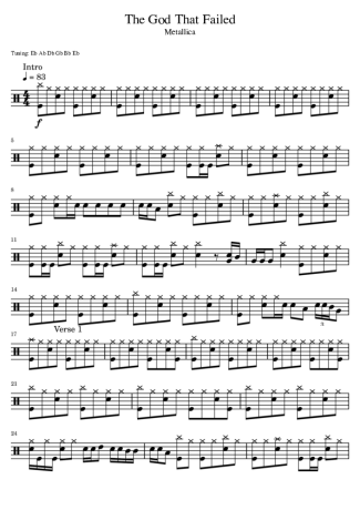 Of Wolf and Man - Metallica - Drum Sheet Music - AriaMus.com ...