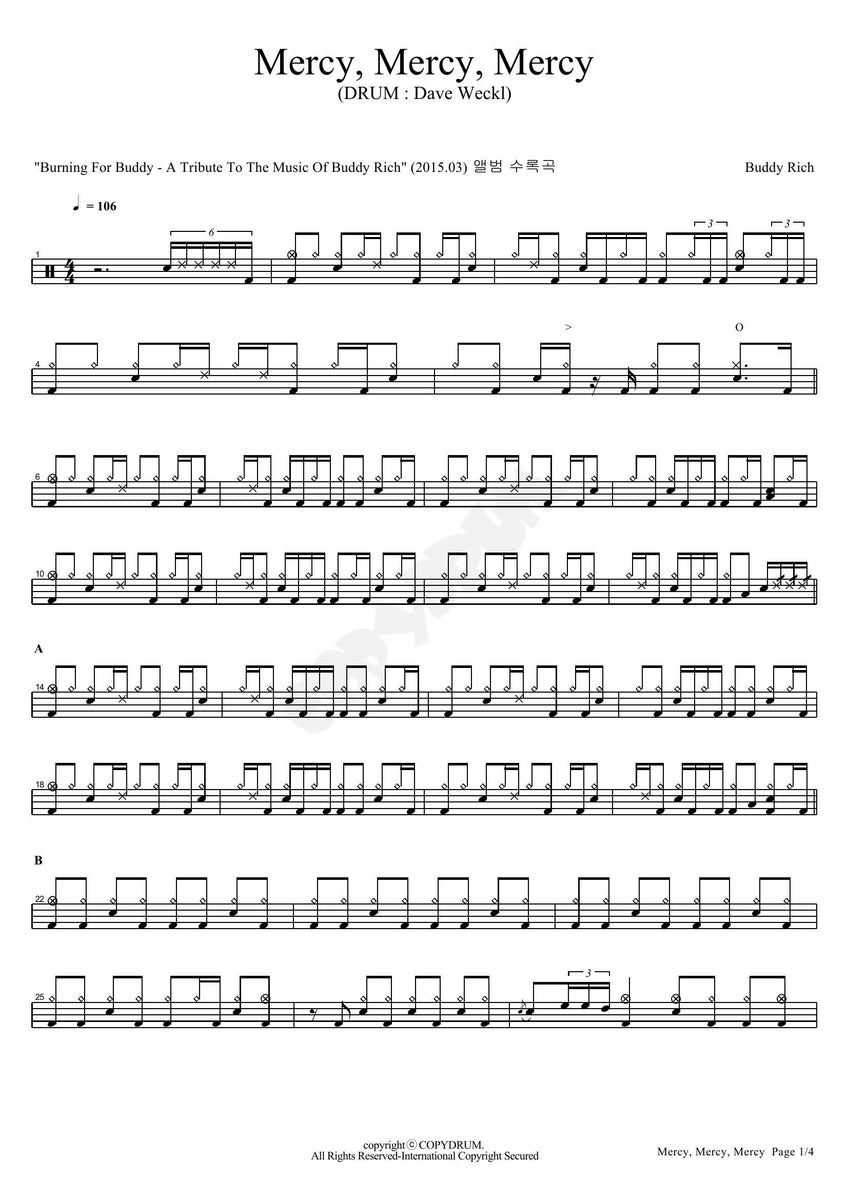 Mercy, Mercy, Mercy (feat. Dave Weckl) - The Buddy Rich Big Band - Drum ...
