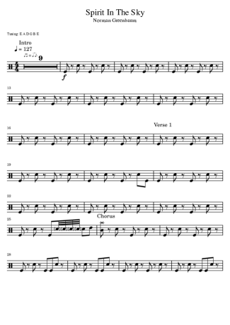 Spirit in the Sky - Norman Greenbaum - Drum Sheet Music - AriaMus.com ...