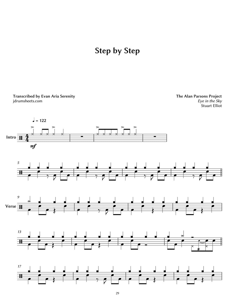 Step by Step - The Alan Parsons Project - Drum Sheet Music - Jaslow ...