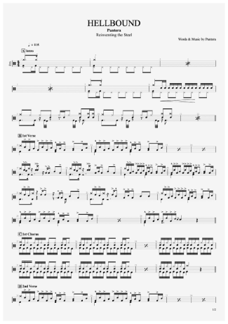 Hellbound - Pantera - Drum Sheet Music - AriaMus.com – DrumSetSheetMusic
