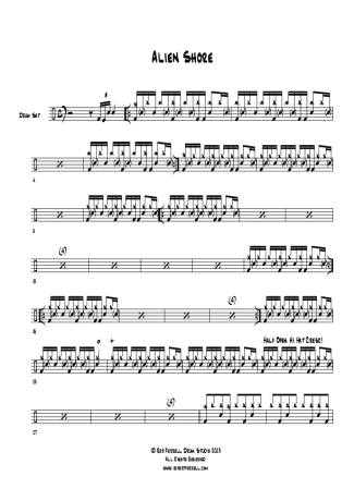 Alien Shore - Rush - Drum Sheet Music - AriaMus.com – DrumSetSheetMusic