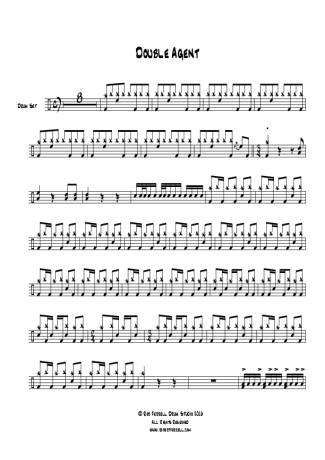 Double Agent - Rush - Drum Sheet Music - AriaMus.com – DrumSetSheetMusic