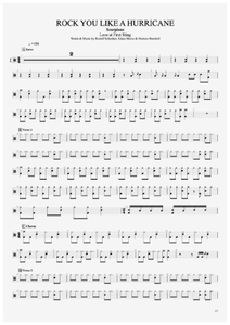 Rock You Like a Hurricane - Scorpions - Drum Sheet Music - AriaMus.com – DrumSetSheetMusic