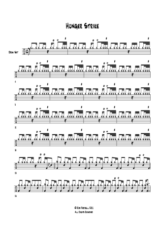 Hunger Strike - Temple of the Dog - Drum Sheet Music - AriaMus.com ...