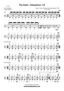 Clampdown - The Clash - Drum Sheet Music - AriaMus.com – DrumSetSheetMusic