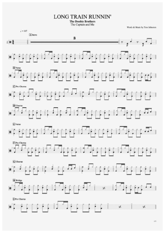 Long Train Runnin' - The Doobie Brothers - Drum Sheet Music - AriaMus ...