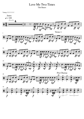 Love Me Two Times - The Doors - Drum Sheet Music - AriaMus.com – DrumSetSheetMusic