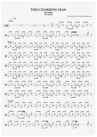 This Charming Man - The Smiths - Drum Sheet Music - AriaMus.com – DrumSetSheetMusic