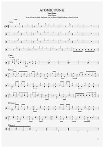 Atomic Punk - Van Halen - Drum Sheet Music - AriaMus.com – DrumSetSheetMusic