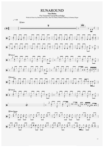 Runaround - Van Halen - Drum Sheet Music - AriaMus.com – DrumSetSheetMusic
