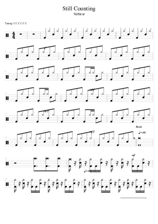 Still Counting - Volbeat - Drum Sheet Music - AriaMus.com ...