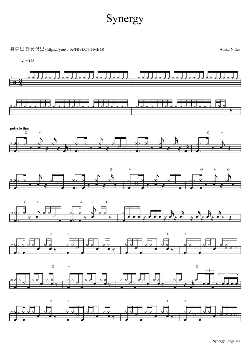 Synergy (Official Video) - Anika Nilles - Drum Sheet Music - COPYDRUM ...