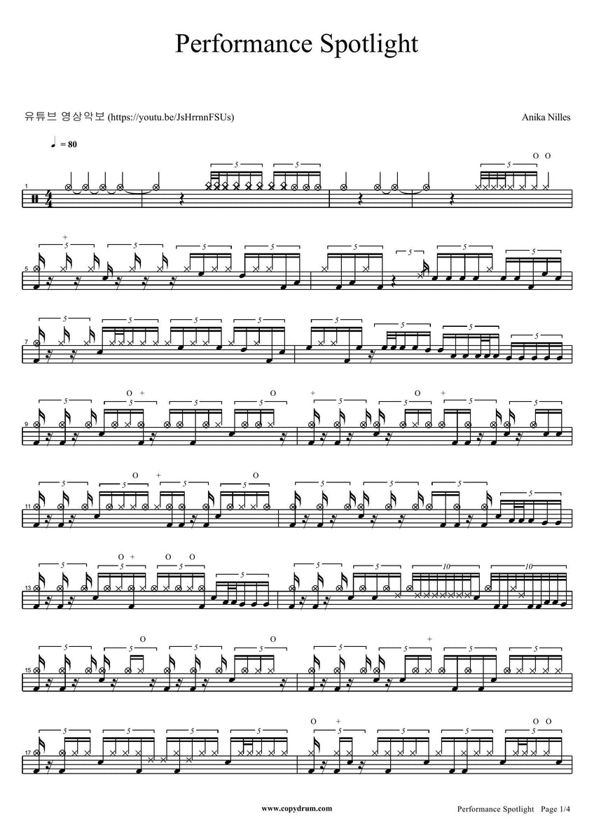 Vic Firth Performance Spotlight - Anika Nilles - Drum Sheet Music ...