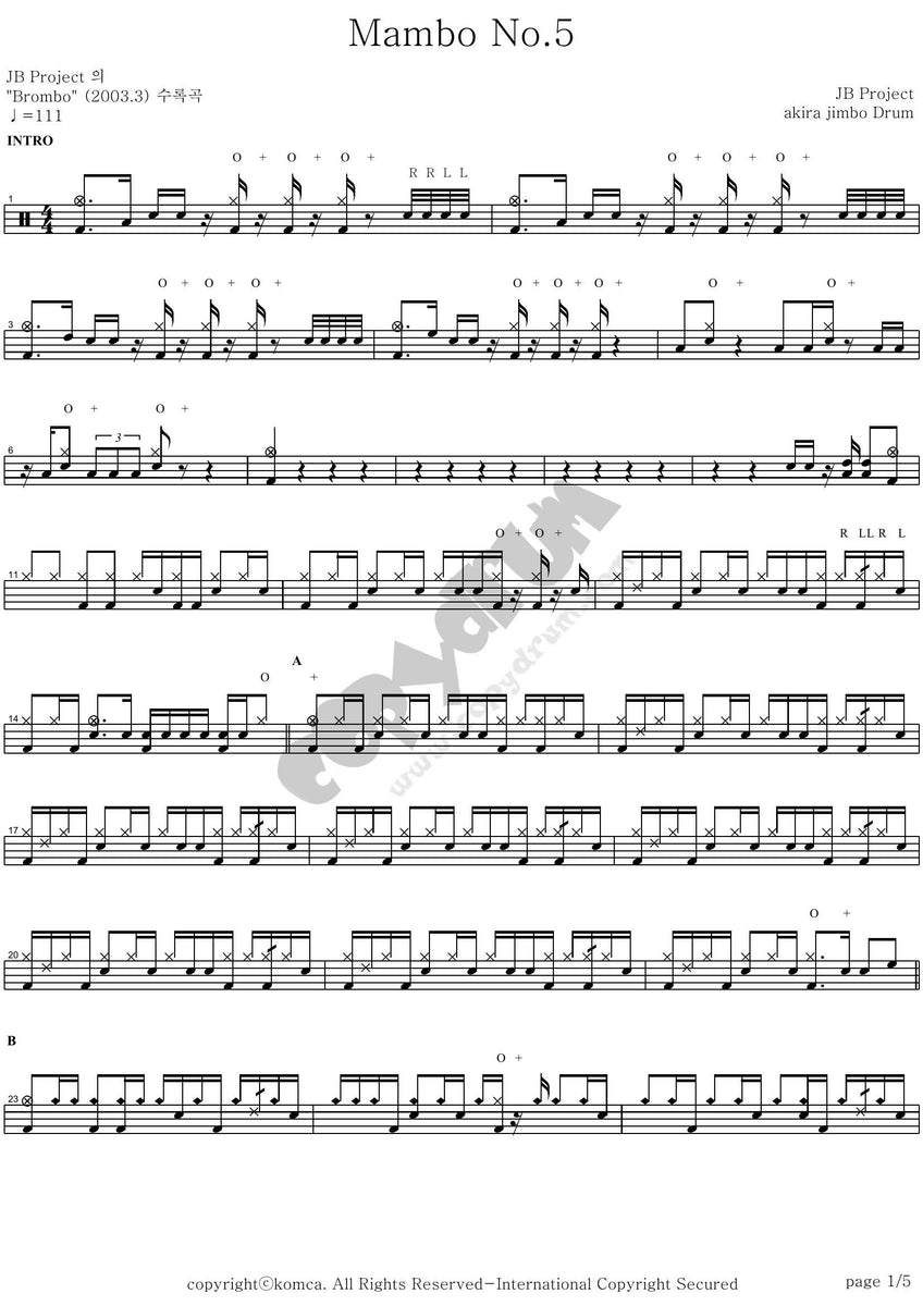 Mambo No.5 (feat. Otmaro Ruiz) - Brian Bromberg & Akira Jimbo - Drum ...