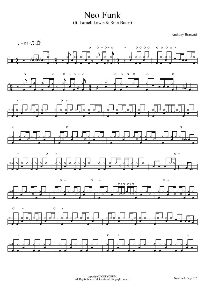 Neo Funk (feat. Larnell Lewis & Robi Botos) - Anthony Brancati - Drum ...