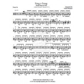 Sing a Song - Earth, Wind & Fire - Drum Sheet Music - DrumScoreWorld ...
