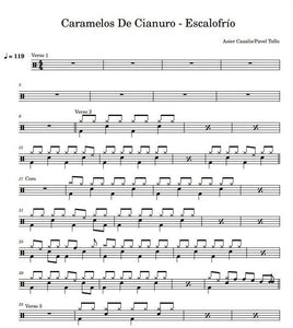 Escalofrio - Caramelos de Cianuro - Drum Sheet Music - Carlos Dias ...