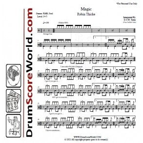 Magic - Robin Thicke - Drum Sheet Music - DrumScoreWorld.com ...