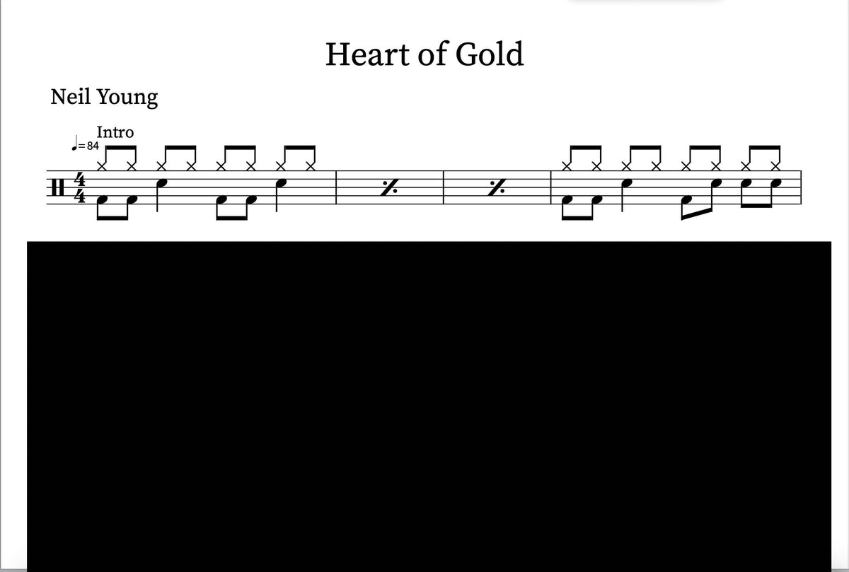 Heart of Gold - Neil Young - Drum Sheet Music - Nadi92 – DrumSetSheetMusic