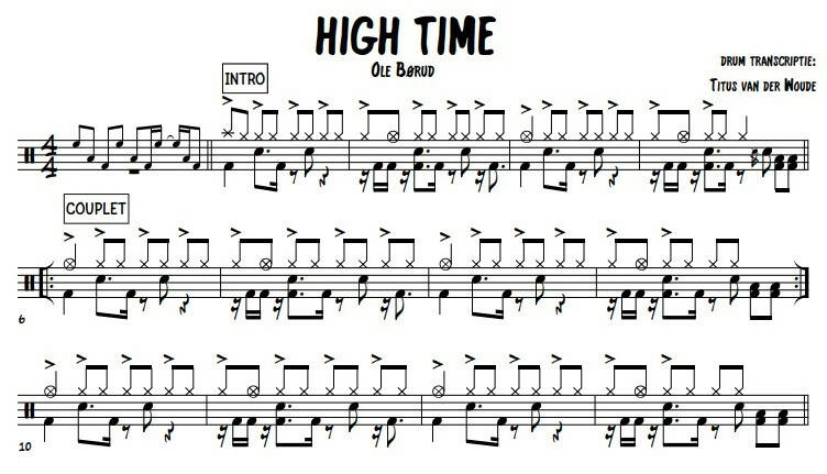 High Time - Ole Børud - Drum Sheet Music - Titus van der Woude ...