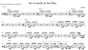En el Muelle de San Blas - Maná - Drum Sheet Music - Leo Alvarado ...