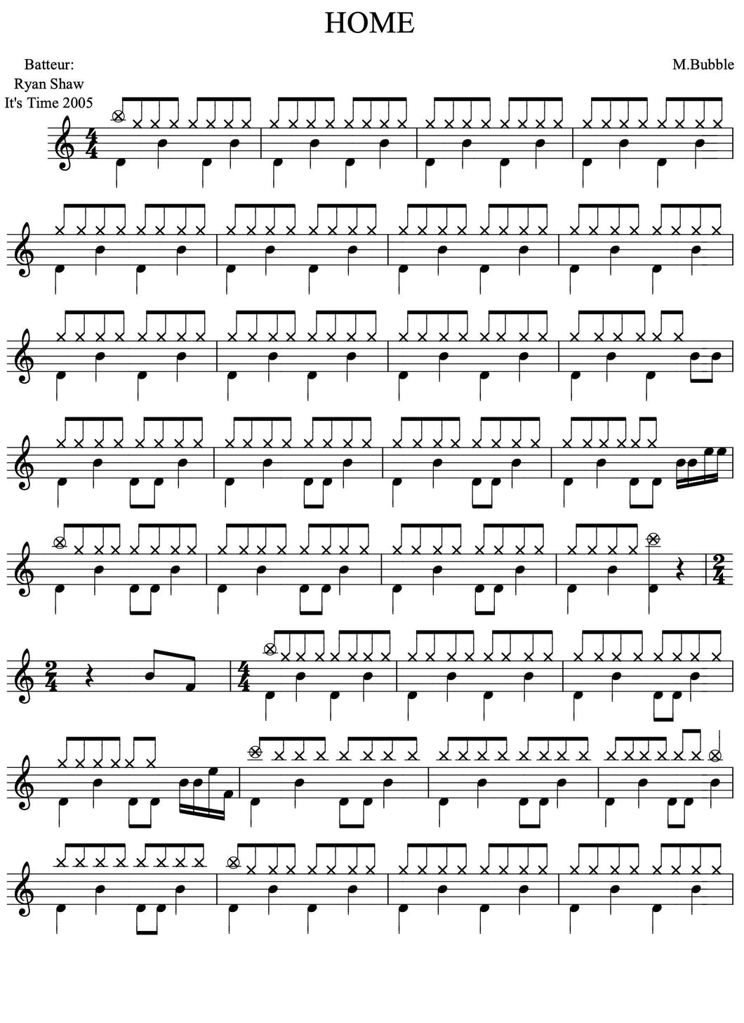 Home - Michael Bublé - Drum Sheet Music - Rossoni – DrumSetSheetMusic