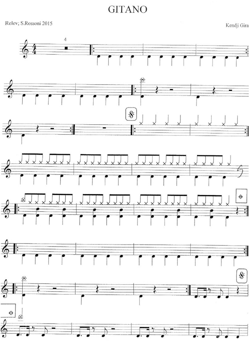 Color Gitano - Kendji Girac - Drum Sheet Music - Rossoni ...
