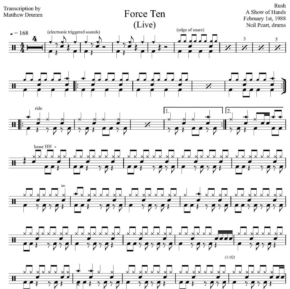 Force Ten (Live in Arizona 1988 on Hold Your Fire Tour from a Show of ...